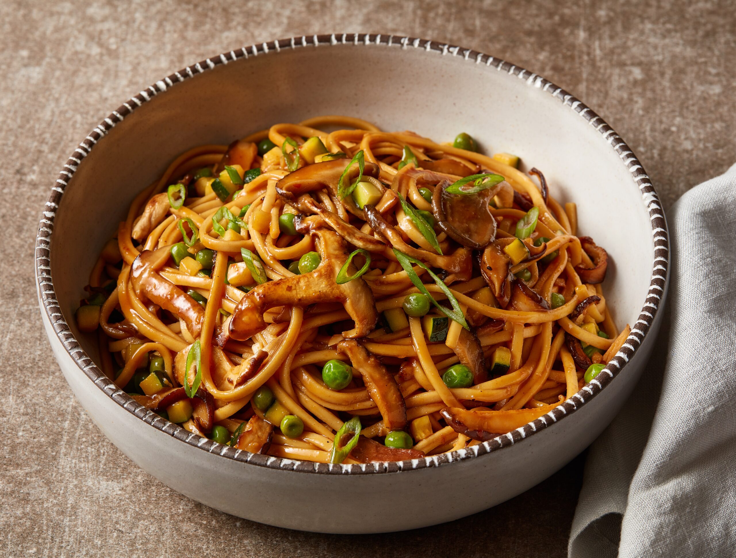 Soy-Mushroom Noodle Bowl - Kikkoman Food Services